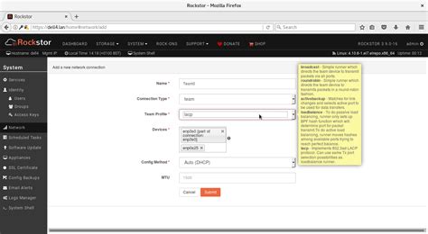 Solved Network Port Bonding Troubleshooting Rockstor Community Forum