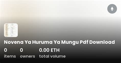 Novena Ya Huruma Ya Mungu Pdf Download Collection Opensea