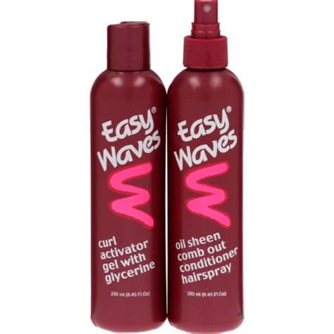 Easy Waves Curl Activator Gel And Comb Out Conditioner Hairspray Banded