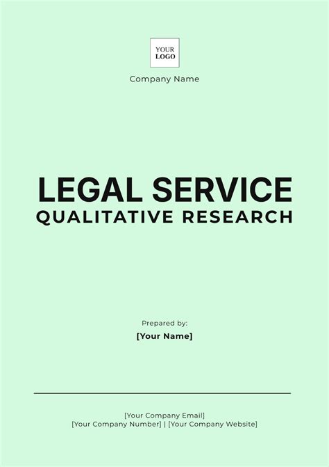 Free Legal Service Qualitative Research Template To Edit Online