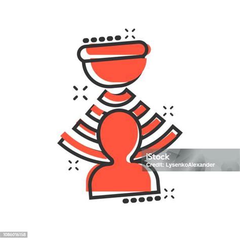 만화 스타일에서 모션 센서 아이콘입니다 센서 파도 남자 벡터 만화 그림 그림 사람들이 보안 연결 비즈니스 개념 스플래시 효과 감지기에 대한 스톡 벡터 아트 및 기타 이미지