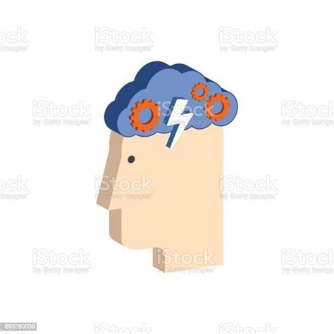 브레인스토밍 개념 기호입니다 플랫 아이소메트릭 아이콘 또는 아이콘입니다 웹 디자인 Ui 모바일 애플 리 케이 션 Infographic 위한 3d 스타일 그림 3차원 형태에