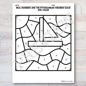 Real Numbers The Pythagorean Theorem Solve And Color Activity