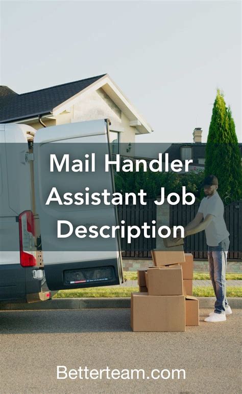 Mail Handler Assistant Job Description Assistant Jobs Job
