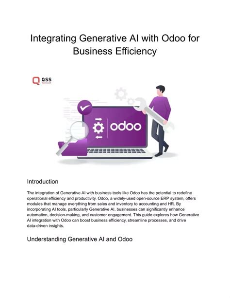 Ppt Integrating Generative Ai With Odoo For Business Efficiency Powerpoint Presentation Id