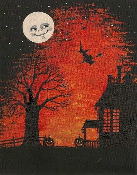 11x14 Print Of Painting Ryta Art Lammas Folk Pagan Black Cat Halloween