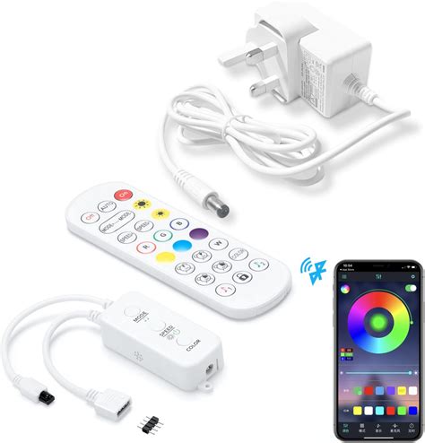 Bluetooth Led Controller Set For Led Strip Light RGB Controller Box Supports APP Music Sync Pin