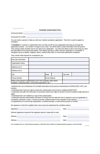 Free 53 Authorization Forms In Pdf Ms Word Excel