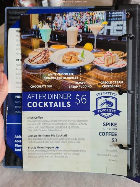 Online Menu Of Fattys Seafood Restaurant Picayune Mississippi 39466