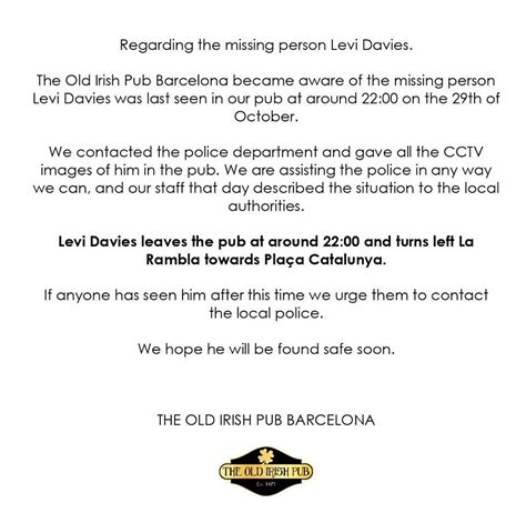 Mother Of Missing Rugby Player Levi Davis Says 24 Year Old Could Be