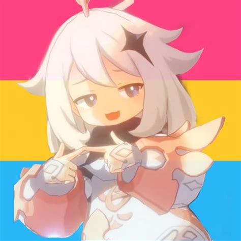 Paimon Pansexual Flag Chibi Anime Flag Icon