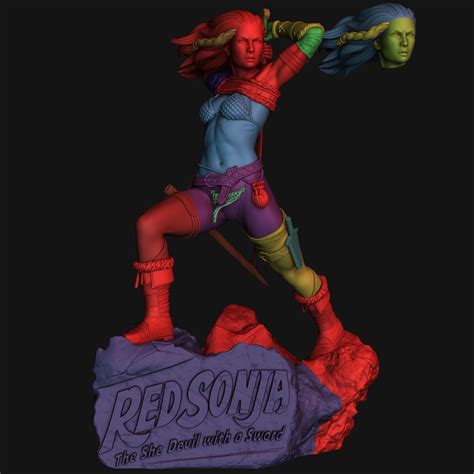Red Sonja Sfw And Nsfw 3d Print 3d Model 3d Printable Cgtrader
