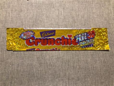 Vintage Cadburys Crunchie Hologram Chocolate Bar Wrapper 90s £3 70 Picclick Uk