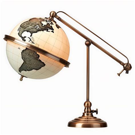 Premium Photo Isolated Of Zinc Alloy Swing Arm With Globe Lamp World