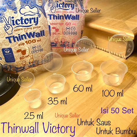 Jual Thinwall Cup Ml Ml Ml Ml Isi Set Ml Isi Set Thinwall Sauce Cup Ml