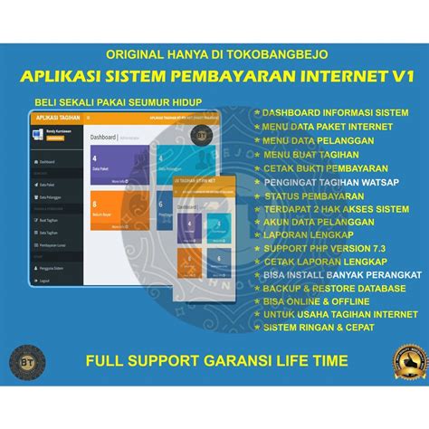 jual aplikasi web source code sistem informasi tagihan internet rt rw