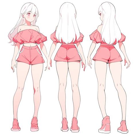Anime Character Legs Front And Back Character Design Anime Poses