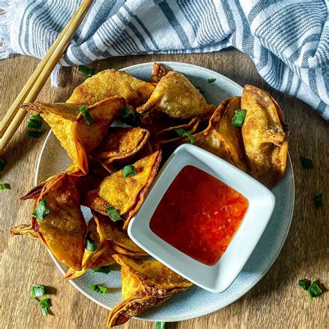 Easy Crispy Crab Rangoon Deep Fryair Fry Farah J Eats