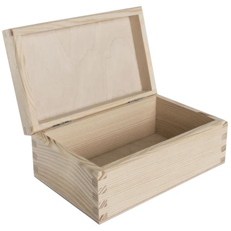 Small Rectangle Plain Pine Wood Boxes 4 Sizes Storage Keepsakes