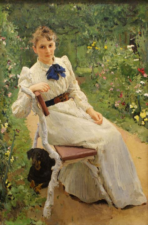 Portrait Of Olga Fedorovna Tamara By Valentin Serov 1892