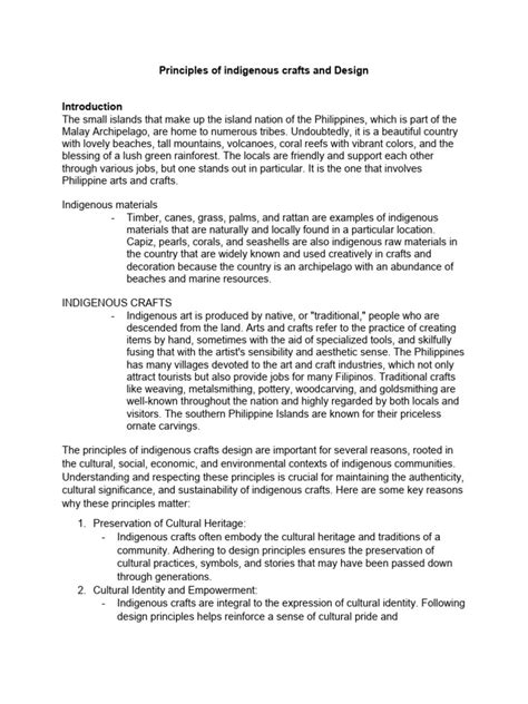 Principles Of Indigenous Crafts And Design Pdf