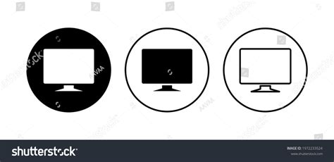 Computer Icon Set Computer Monitor Icon Stock Vector Royalty Free 1972233524 Shutterstock