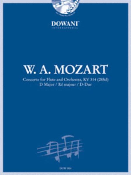 Mozart Concerto For Flute And Orchestra In D Major Kv 314 285d By