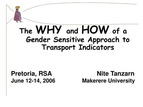 Ppt The Why And How Of A Gender Sensitive Approach To Transport
