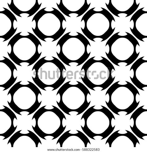 Vector Monochrome Seamless Pattern Abstract Black Stock Vector Royalty