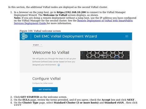 deploy second vxrail cluster dell networking smartfabric services