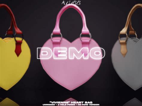 Second Life Marketplace Klubb Vivienne Heart Bag Demo