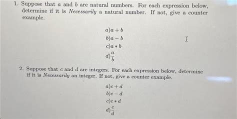 Solved Suppose That A And B Are Natural Numbers For Each Chegg
