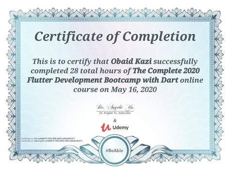 Obaid Kazi On Linkedin Flutter Certificate Flutterdev