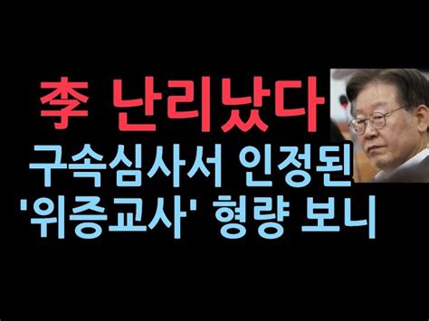 이재명 구속심사서 소명 인정한 ‘위증교사 검찰도 먼저 기소 방침형량 살펴보니 Zenosx