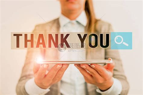 手写文本谢在承认礼品服务恭维手机和女商人的商业概念时使用的概念高清图片下载 正版图片504178682 摄图网