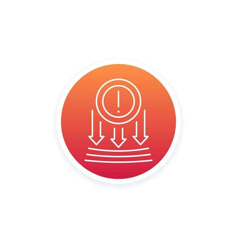 High Pressure Warning Line Icon Vector 25712973 Vector Art At Vecteezy