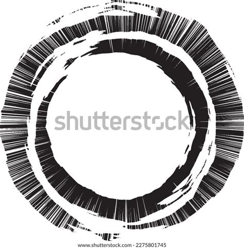 Black Circular Frame Emphasized By Concentrated Stock Vector Royalty