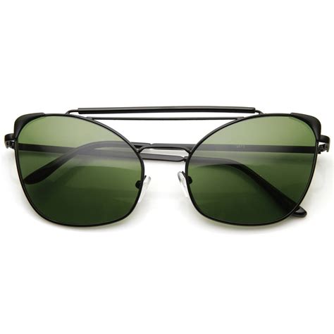 Unique Retro Steampunk Cat Eye Aviator Sunglasses Zerouv
