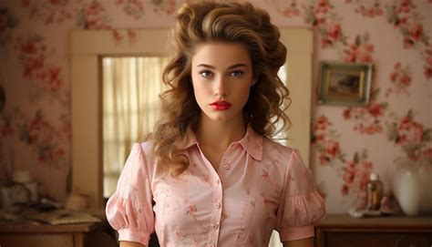 Premium Ai Image A Beautiful Woman With Blond Hair And Elegance