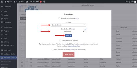 How To Import WordPress Users From Google Sheets WP Sheet Editor