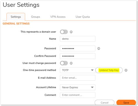 Ssl Vpn 2fa How To Unbind Totp For A Single User Or Multiple Users