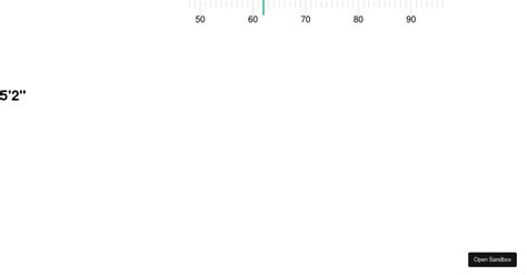 React Compound Slider Custom Feet Inches Ticks Vertical Typescript