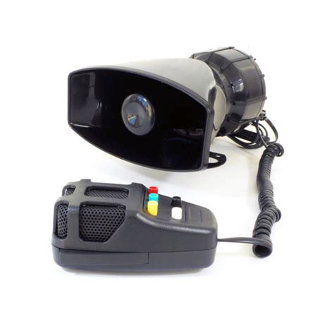 Police Siren Emergency Sound 5 Tone With Hand Held Pa Genssi