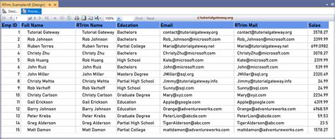 SSRS RTrim Function