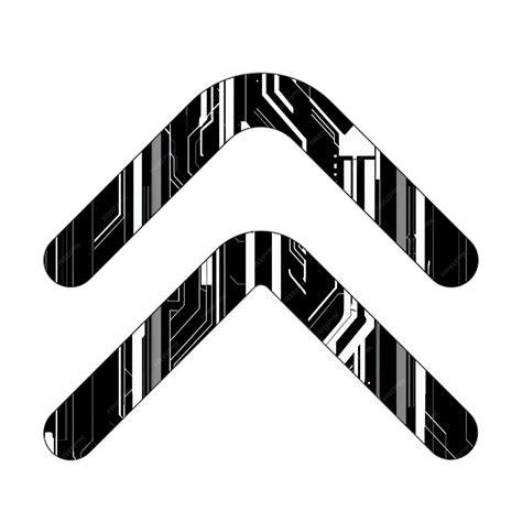 premium photo chevron double up icon black white technology texture