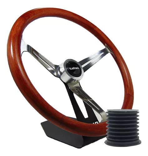 Volante Clássico Boxer Wood Haste Inox Lotse Sanfonado