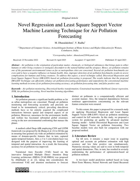 Pdf Novel Regression And Least Square Support Vector Machine Learning
