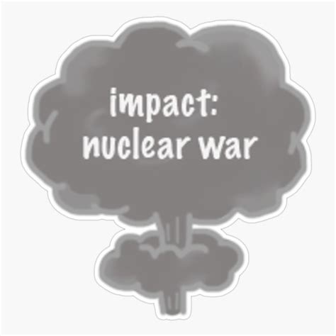 Onim Impact Nuclear War Sticker Phone Decal Water Bottle Stickers Car