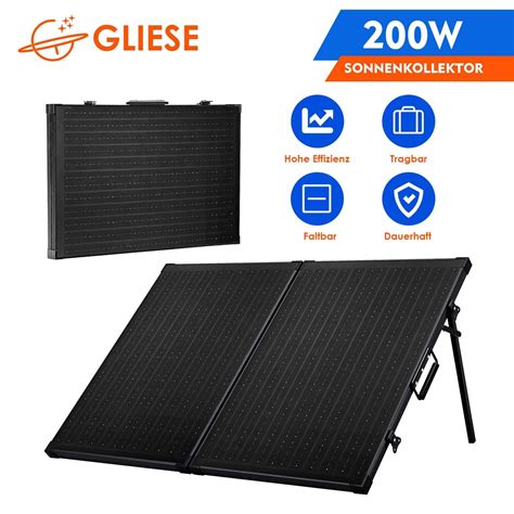 W Solar Ladegerät Tragbar Faltbar Solarpanel Solarmodul Camping Wohnwagen RV