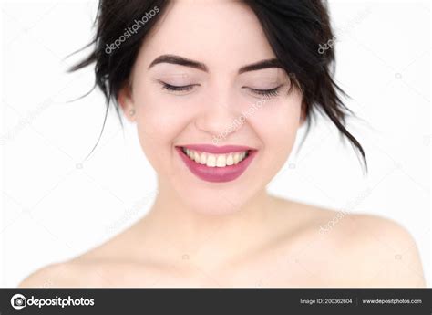 Emotion Face Happy Smiling Joyful Delighted Woman Stock Photo By